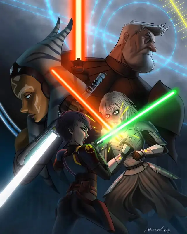 "Ahsoka" in the artstyle of "Rebels" via KRMarvelJedi | DeviantArt | Scrolller