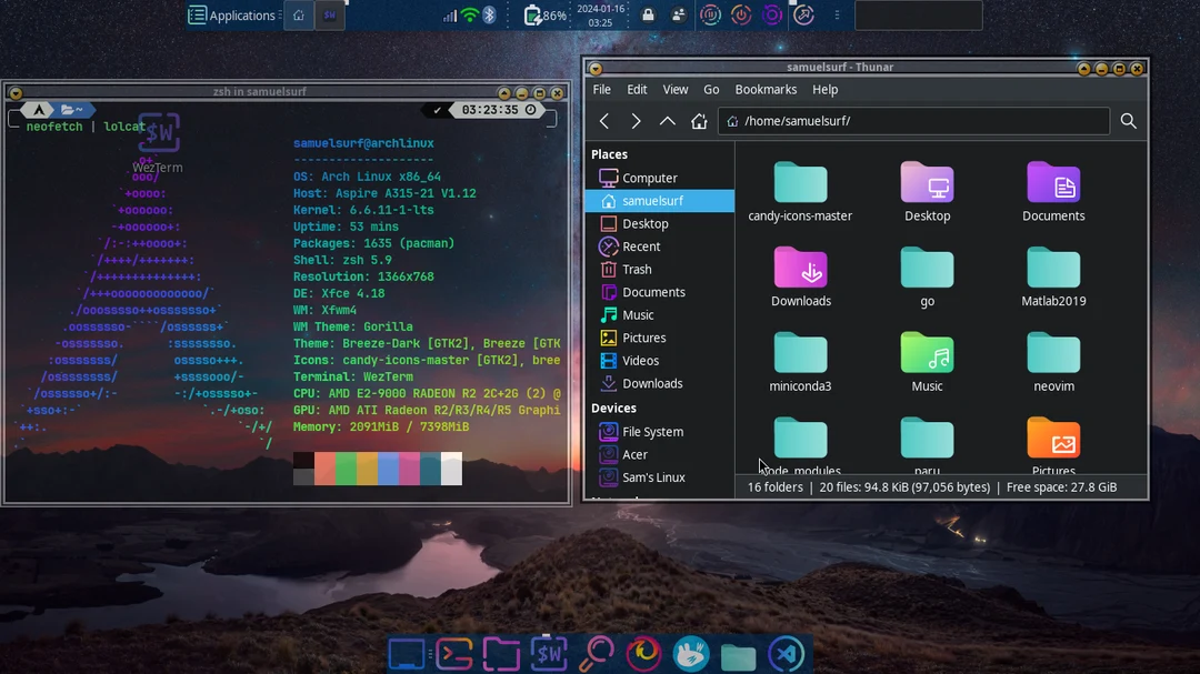 [XFCE] on day into XFCE on Arch | Scrolller