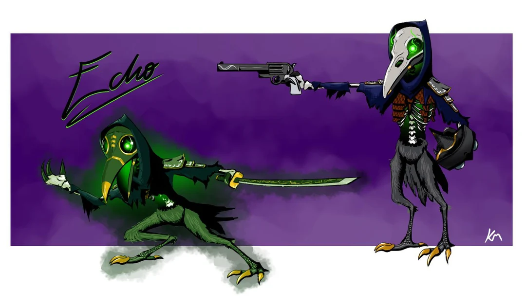 [OC] Echo, my Kenku Revenant rogue from last campaign. | Scrolller