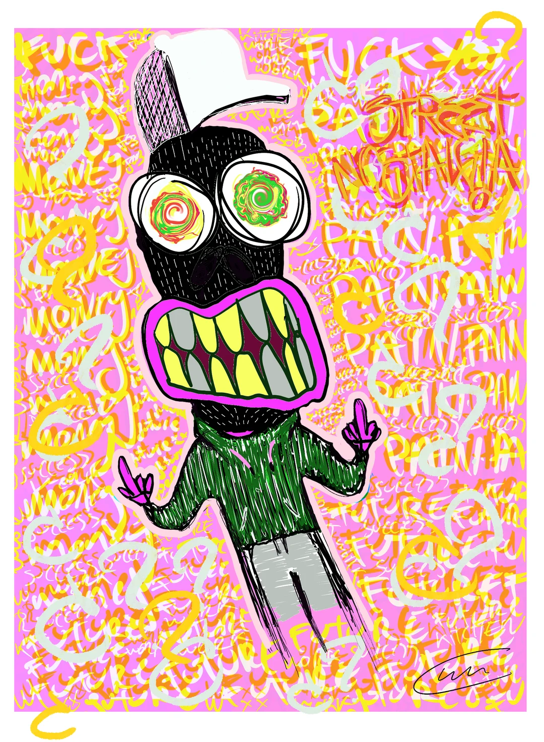 ''Mr negative'' by me, Digital contemporary Art, 2023 | Scrolller