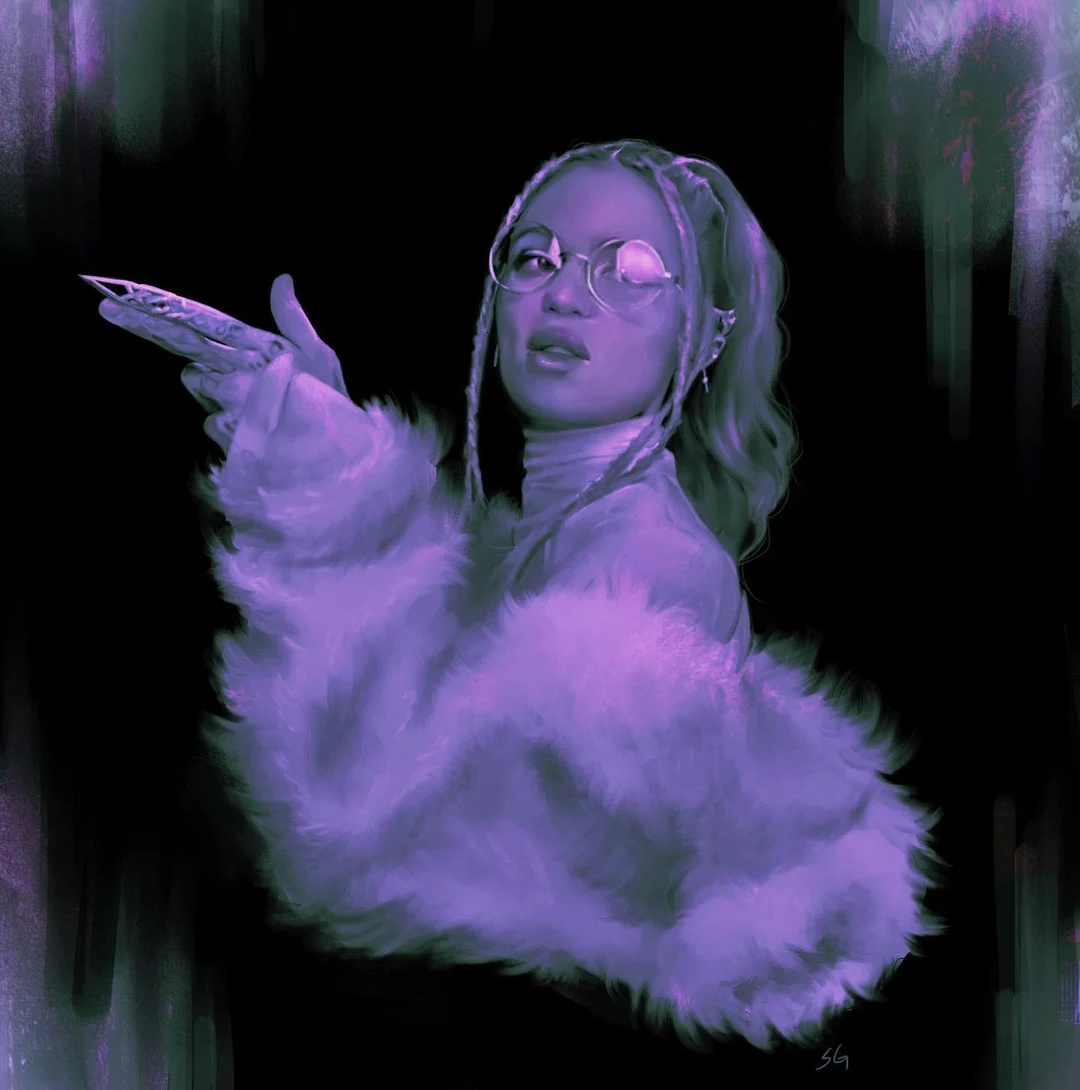 Grimes, Me, Procreate and Photoshop, 2022 | Scrolller