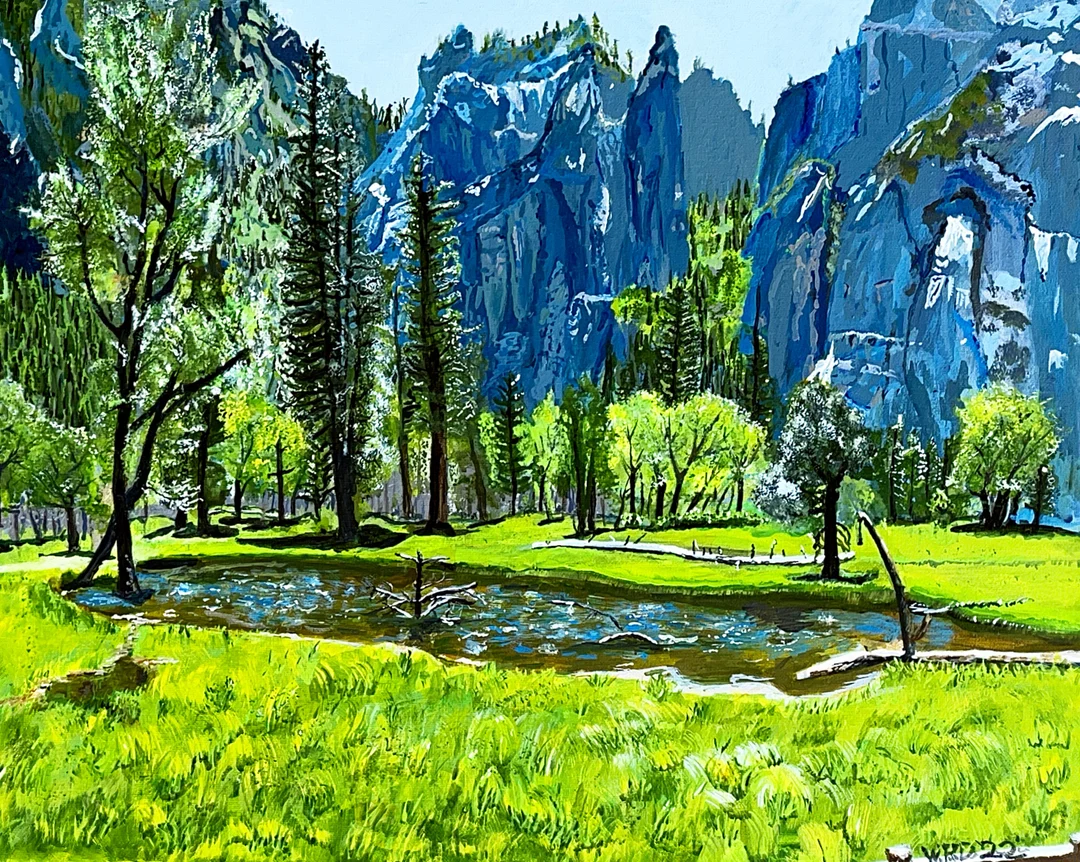 Mountain Meadow, Me, Acrylic, 2022 | Scrolller