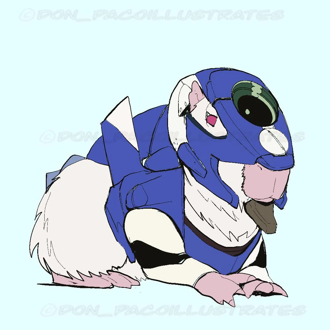Albino Capybara and his Eva-00 costume | Scrolller
