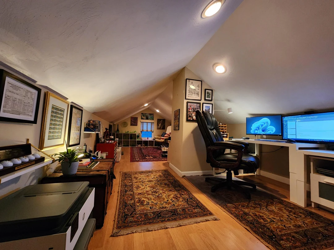 Converted attic work space | Scrolller