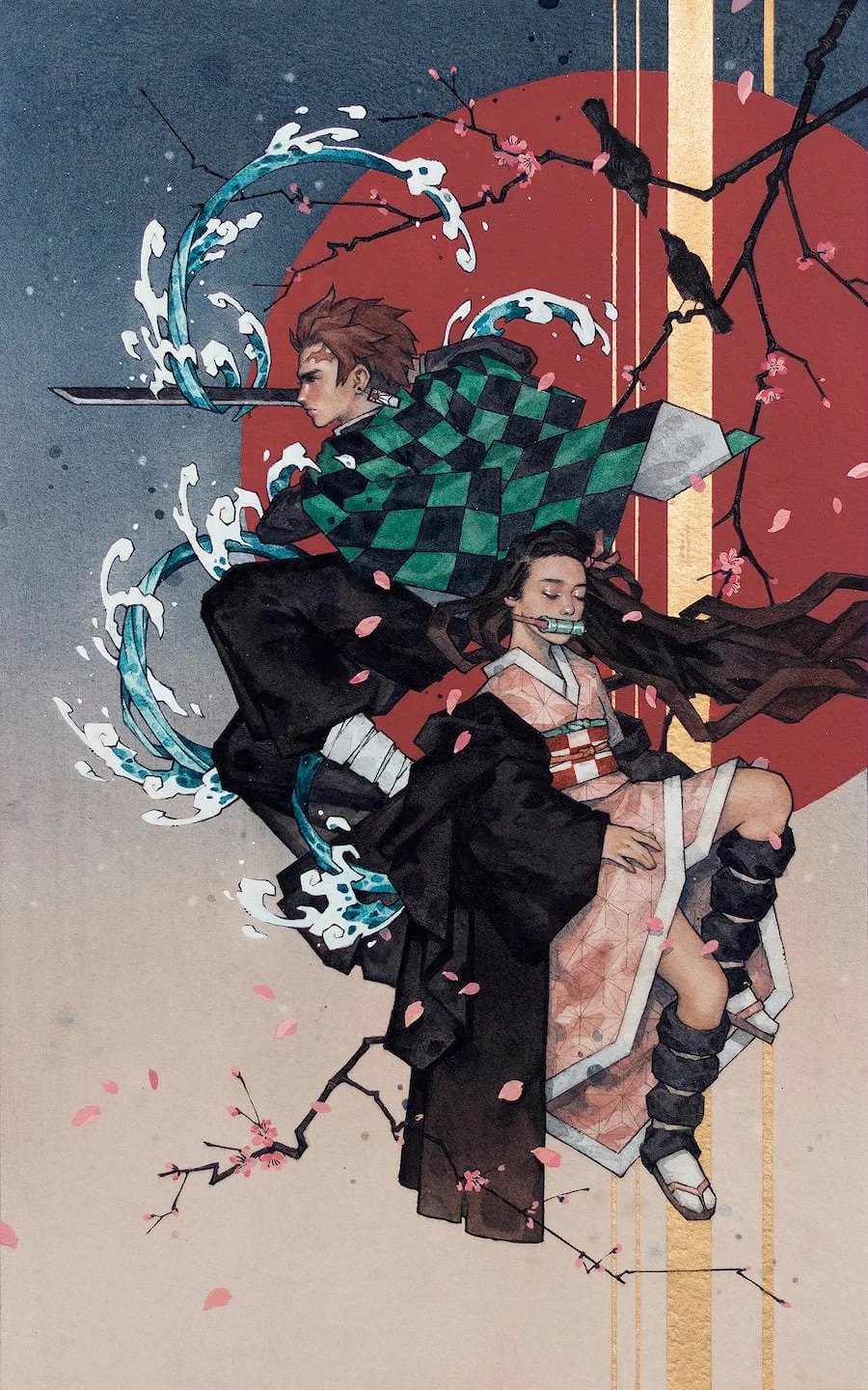 Demon Slayer: Tanjiro & Nezuko by Kelogsloops | Scrolller