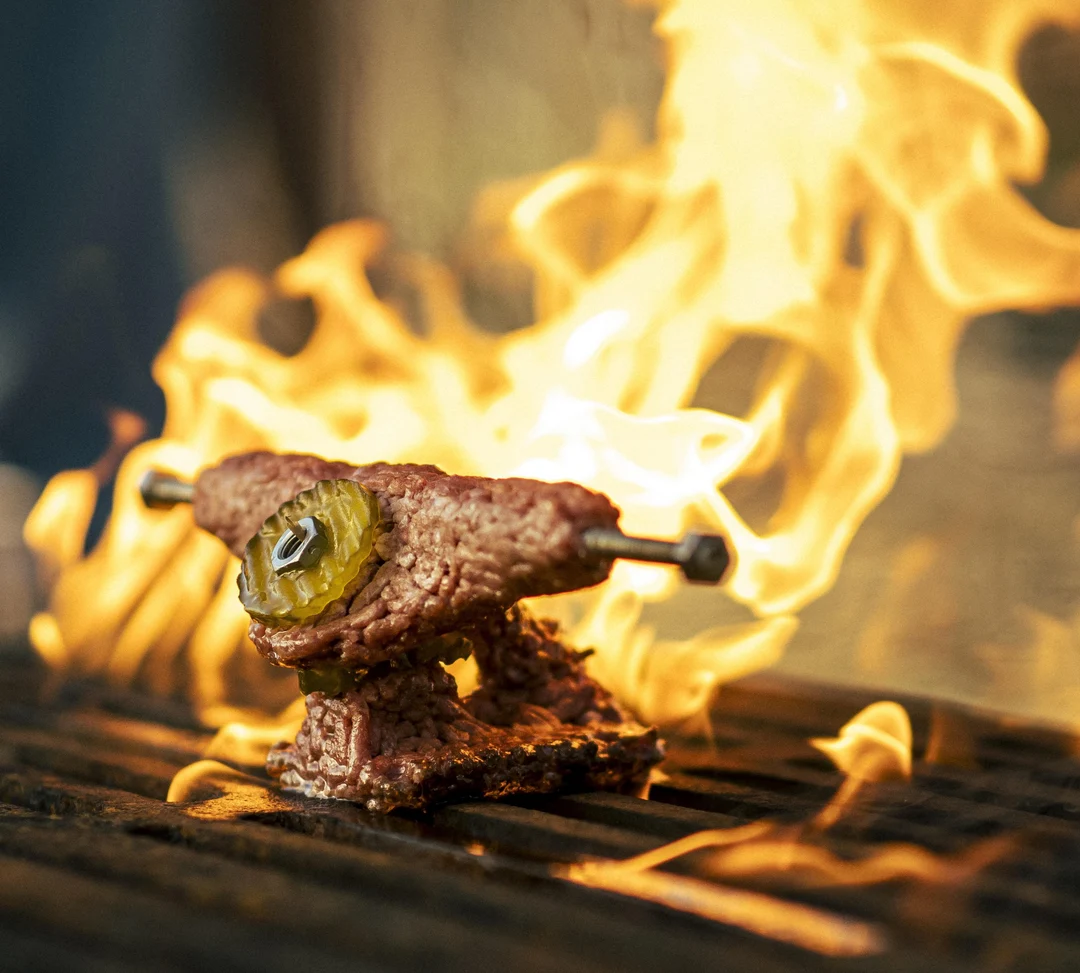 Grilling a skateboard truck made entirely of ground beef | Scrolller