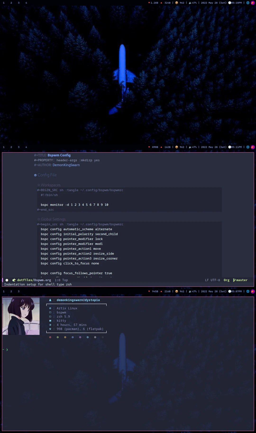 [bspwm] pywal | Scrolller