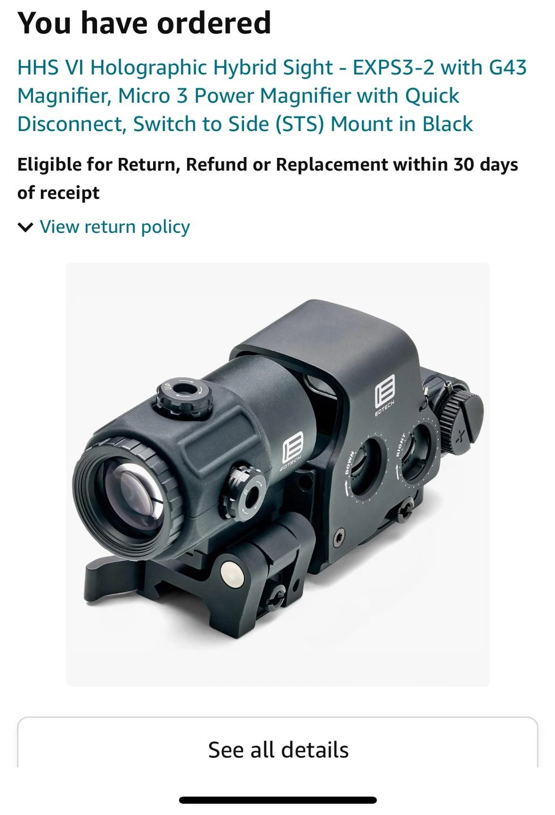 EOTECH EXPS3-2 with Mag… what are y’all using for night vision with this? | Scrolller