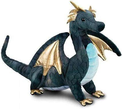 Blue And Gold Stuffed Dragon | Scrolller
