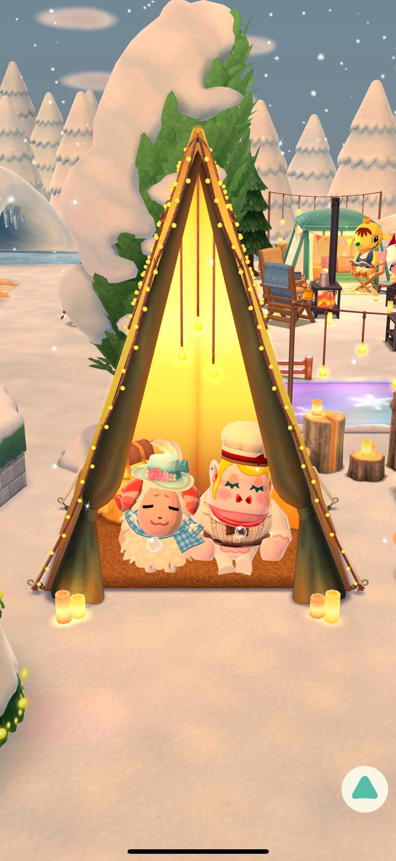 I updated my campsite with the new items! 🏕️☃️🌨️ | Scrolller