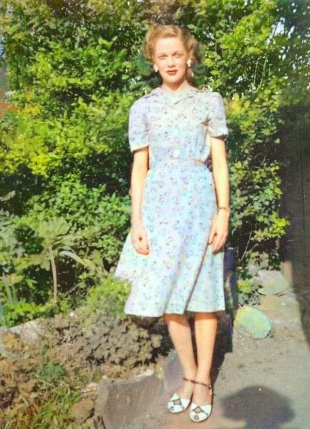My beautiful MIL from 1935: colorized. | Scrolller