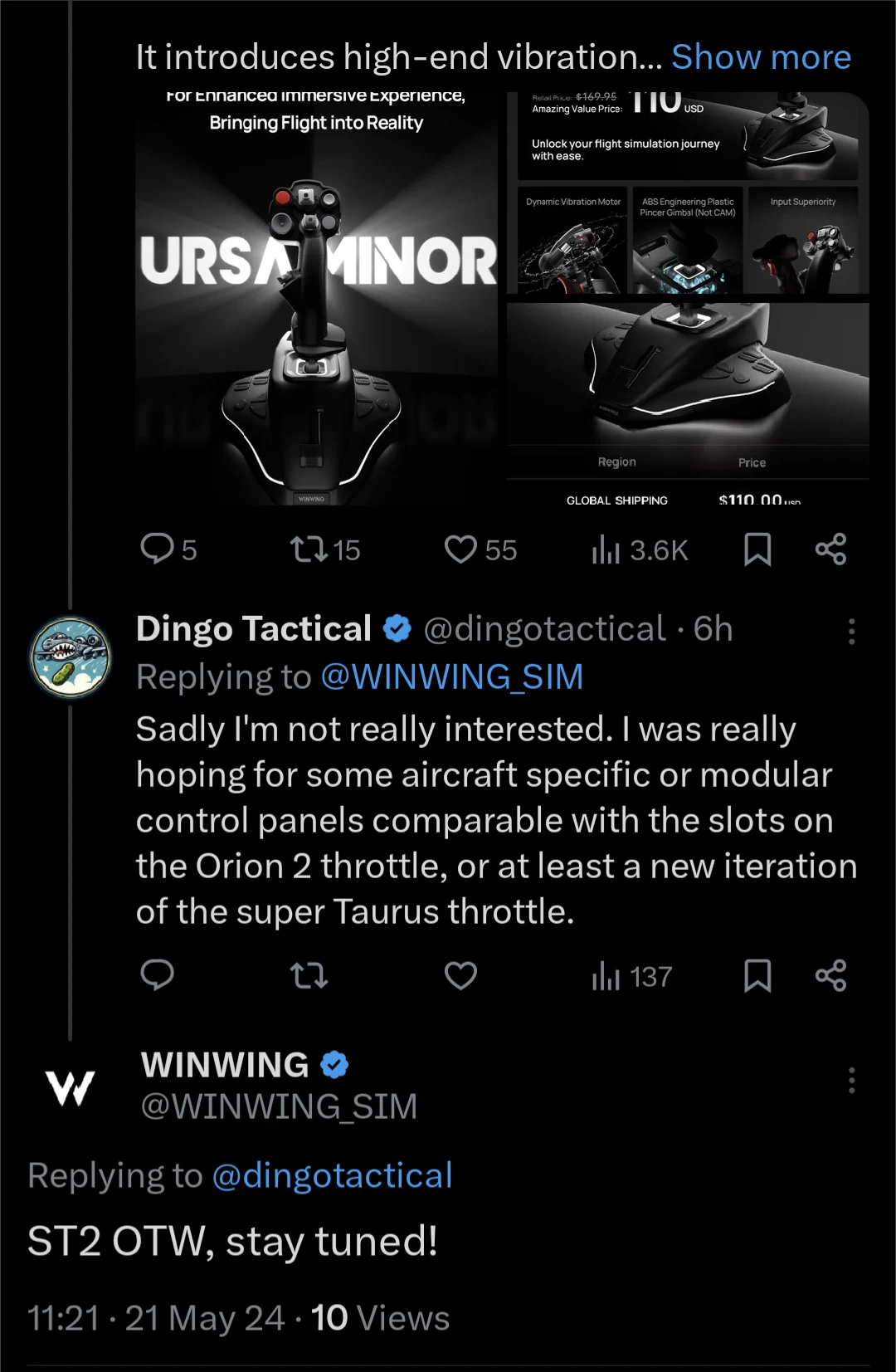 Winwing Super Taurus 2 confirmed | Scrolller