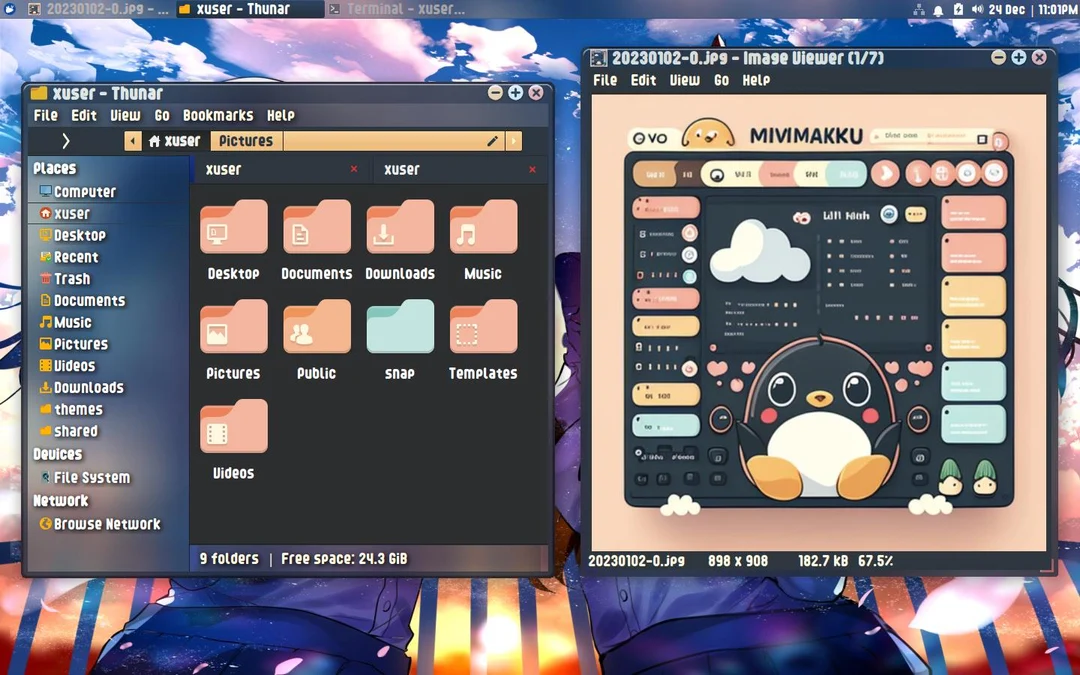 [xfce] a cute ui | Scrolller