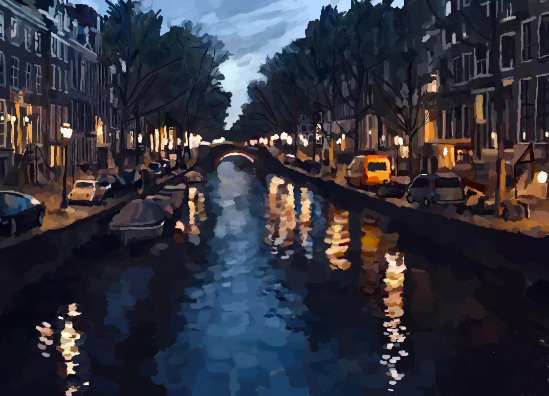 'Cloudy Night Over Amsterdam,' me, digital, 2022 | Scrolller
