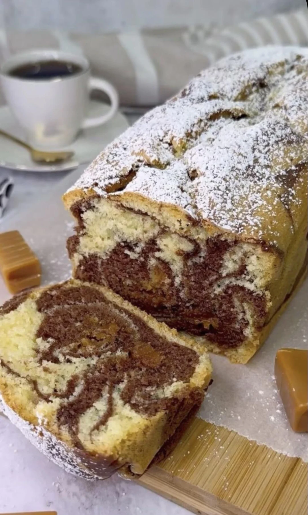 Marbled caramel delight loaf🥧 | Scrolller