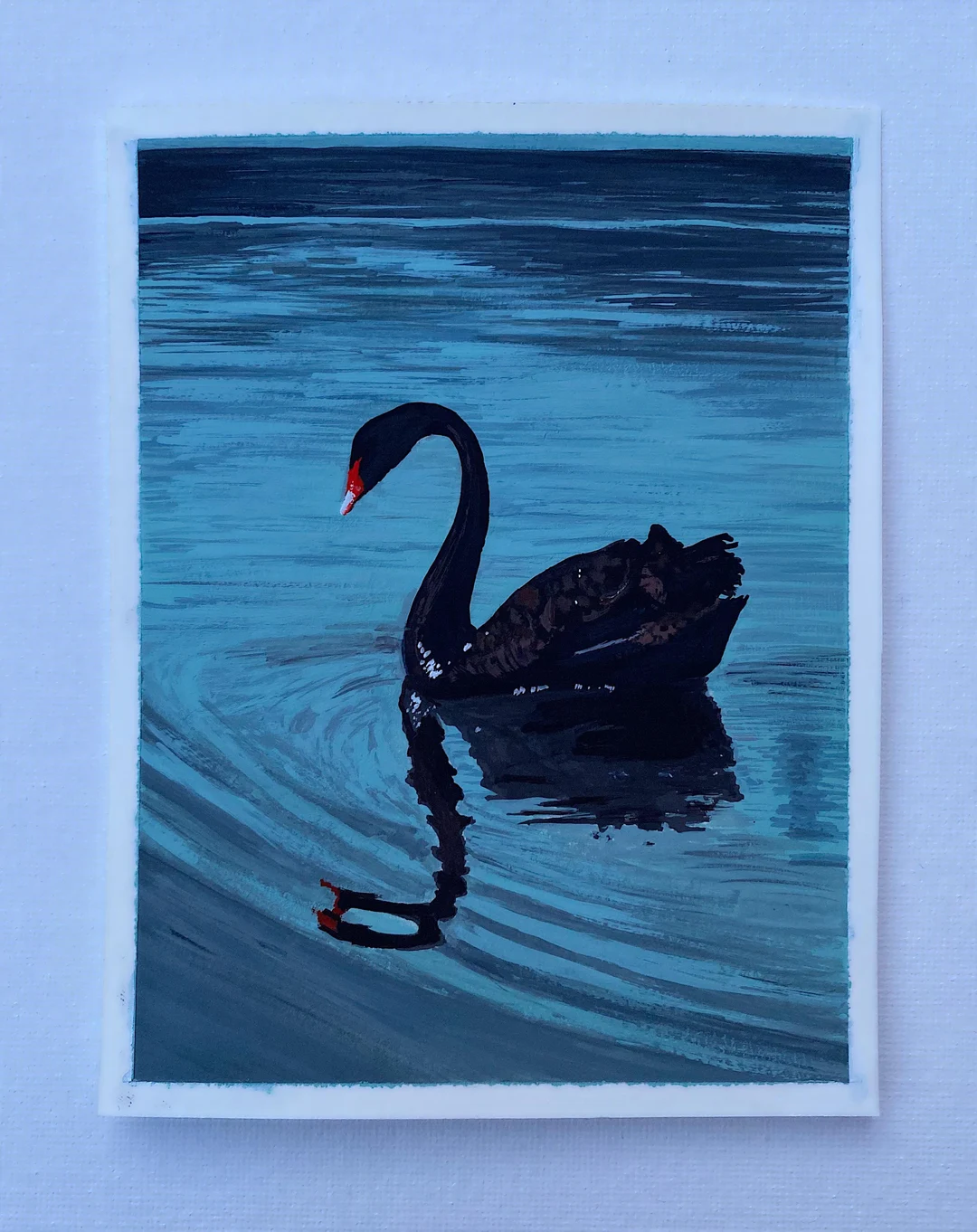 Black Swan, Me, Gouache, 2022 | Scrolller