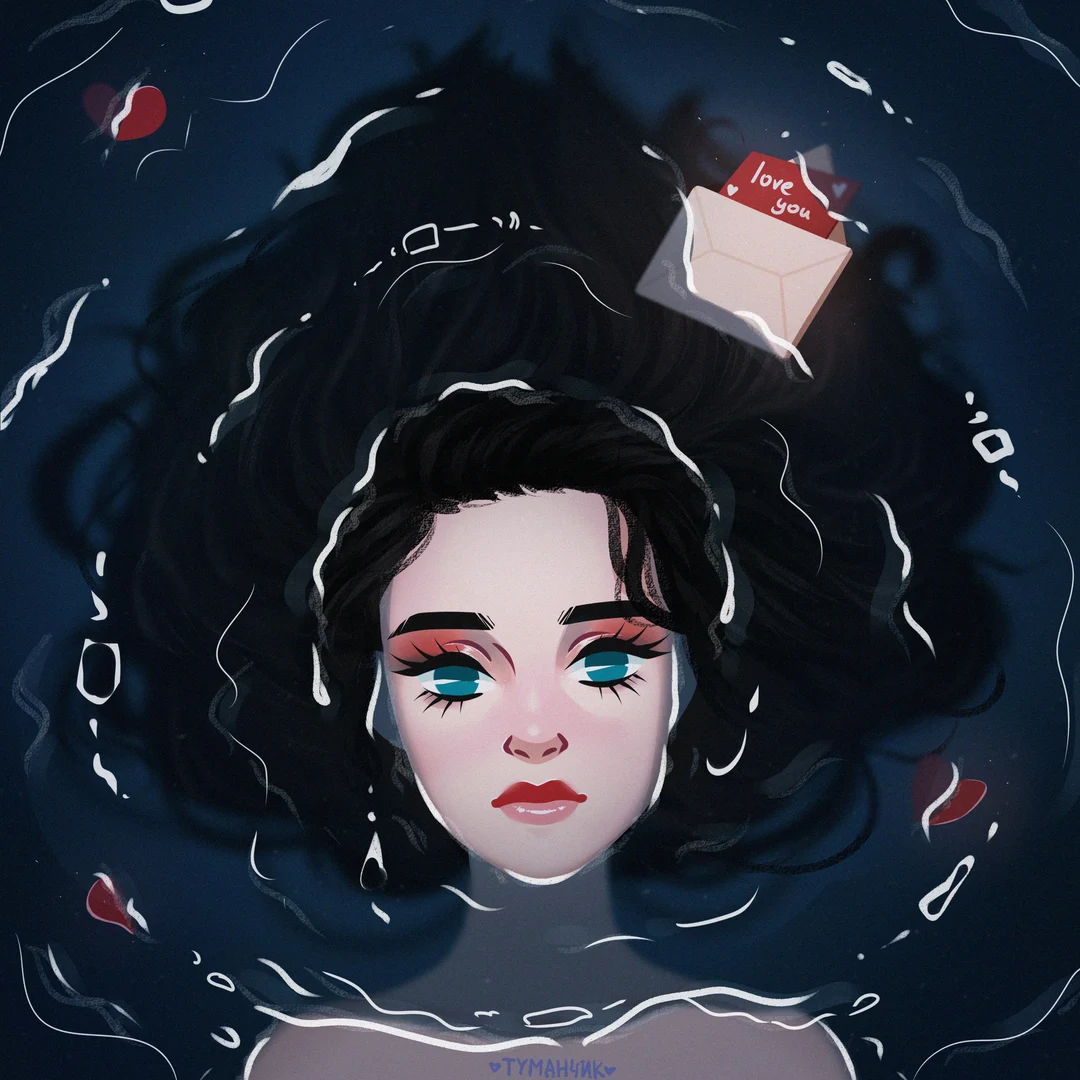 The drowning woman, TumanTyan(me), digital, 2021 | Scrolller
