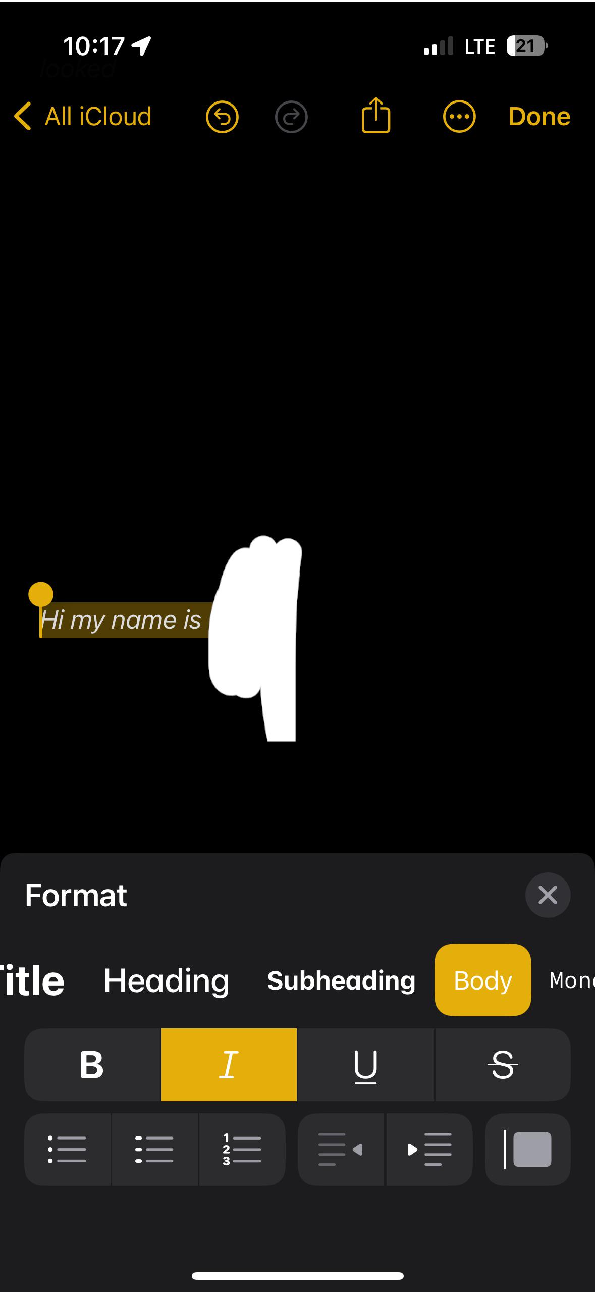 Italics in iMessage | Scrolller