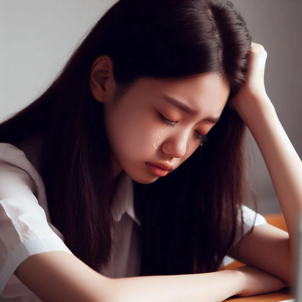 Crying girl (AI generated) | Scrolller