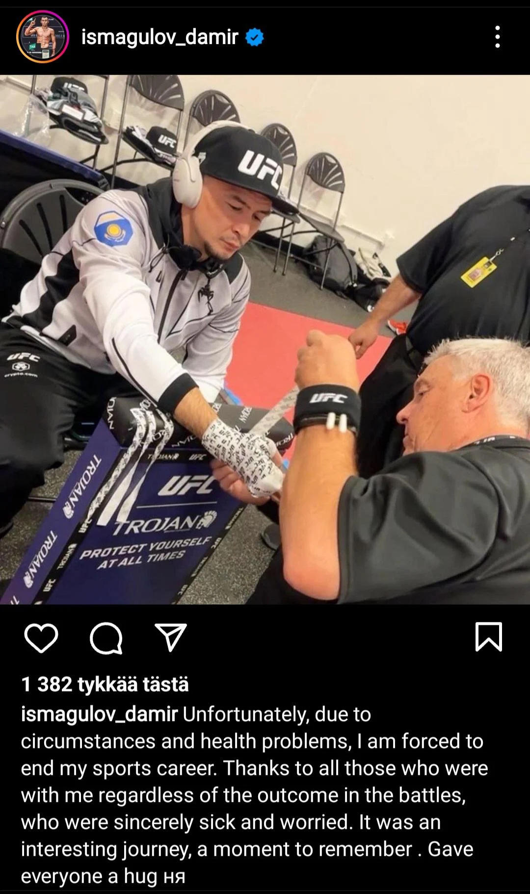 Damir Ismagulov announces his retirement via Instagram😢 | Scrolller