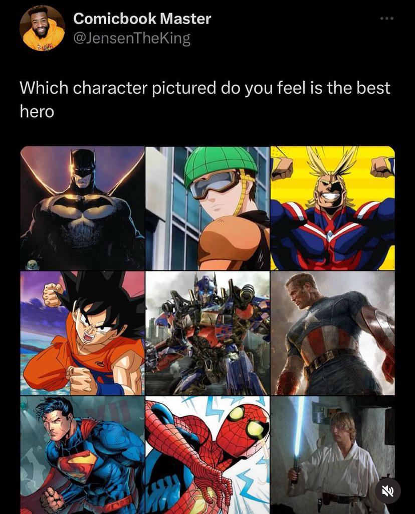 In your opinion! Which character pictured here do you feel is the best hero? | Scrolller