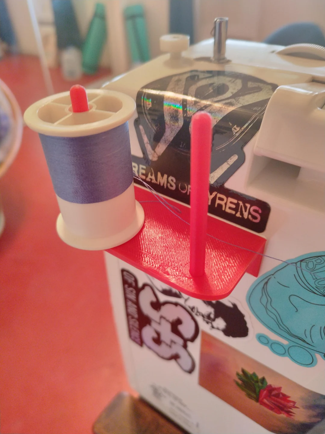Designed and printed a replacement spool holder for my wife's sewing machine | Scrolller