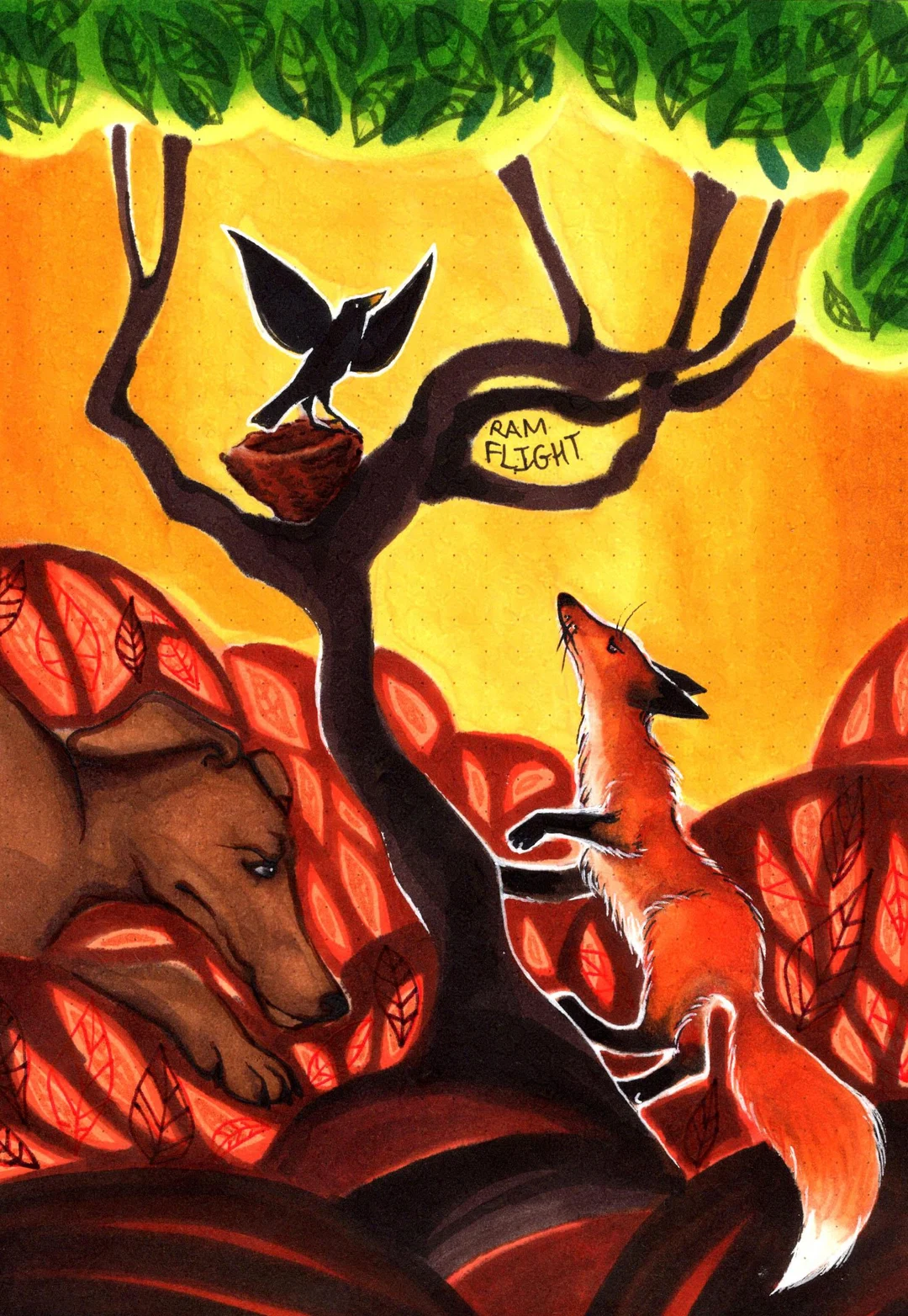 Trap, me (Ramflight), alcohol markers, 2024 | Scrolller