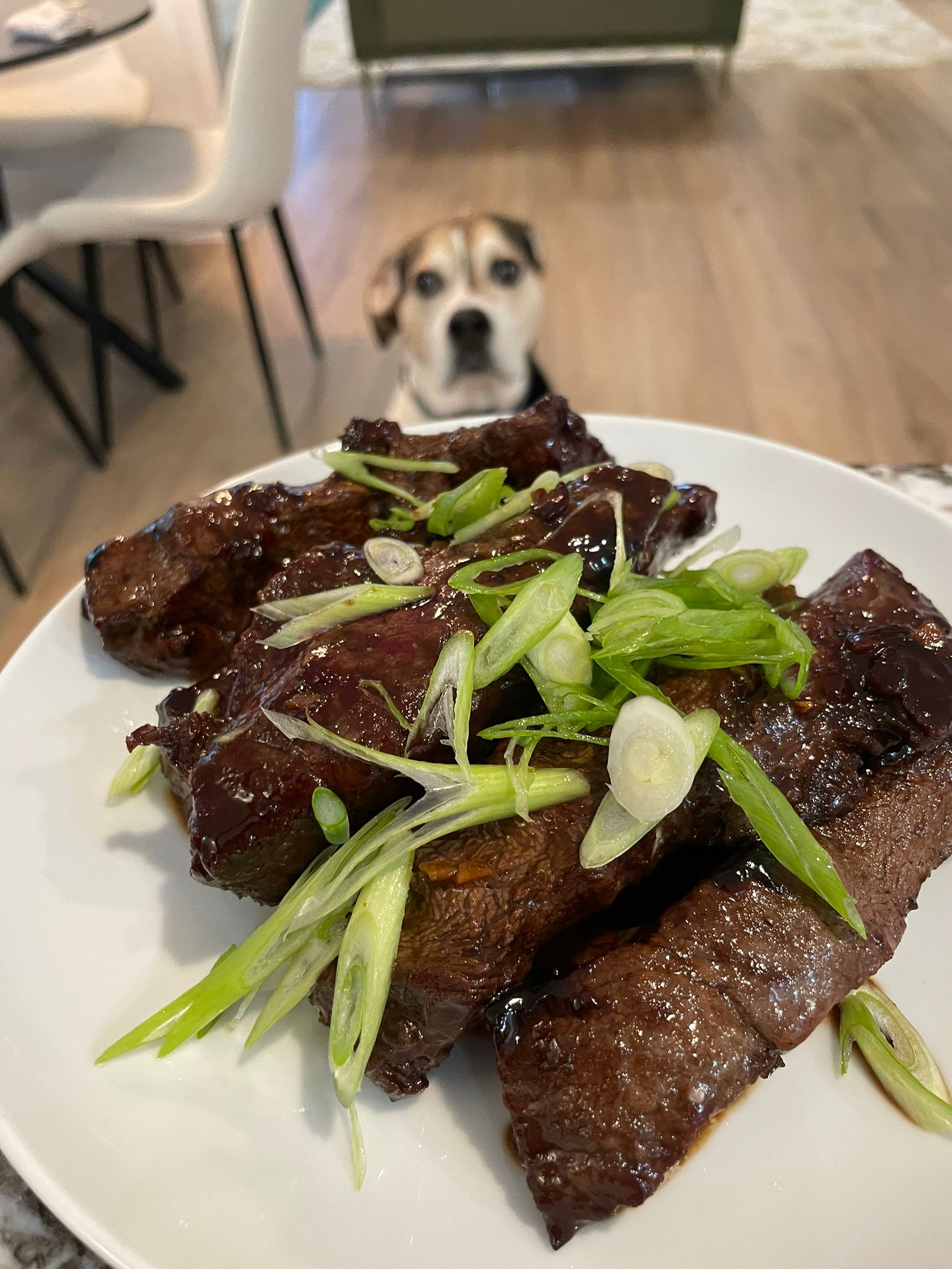 Korean BBQ steak chunks [homemade] | Scrolller