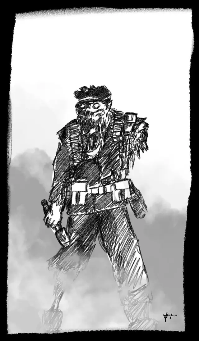 Commission Sketch: Zombie Orc Grenadier | Scrolller