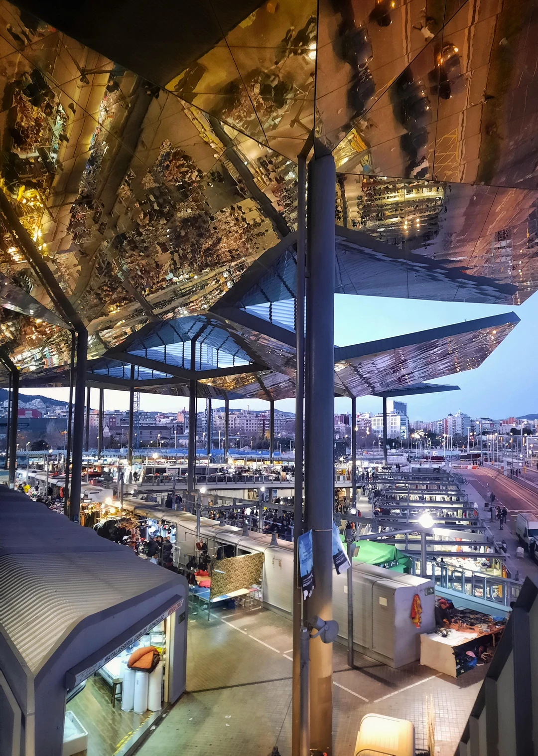 Flea market with cool roof, Barcelona [OC] | Scrolller