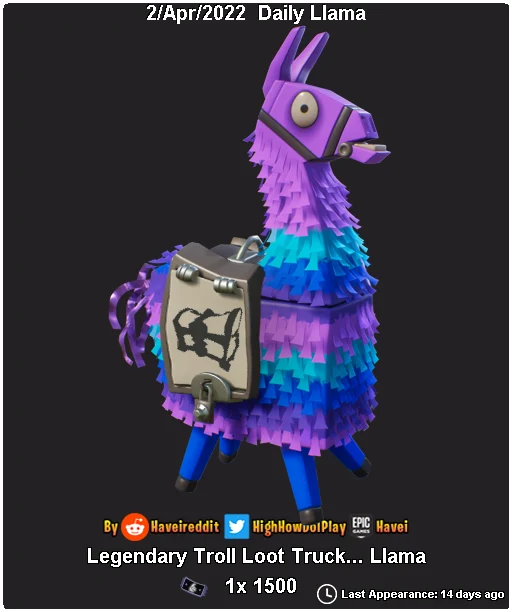 Daily Llama 2/Apr/2022 | Scrolller