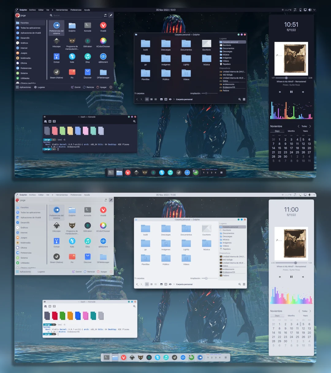 [Plasma KDE] Itchy and Scratchy screenshot - updated themes | Scrolller