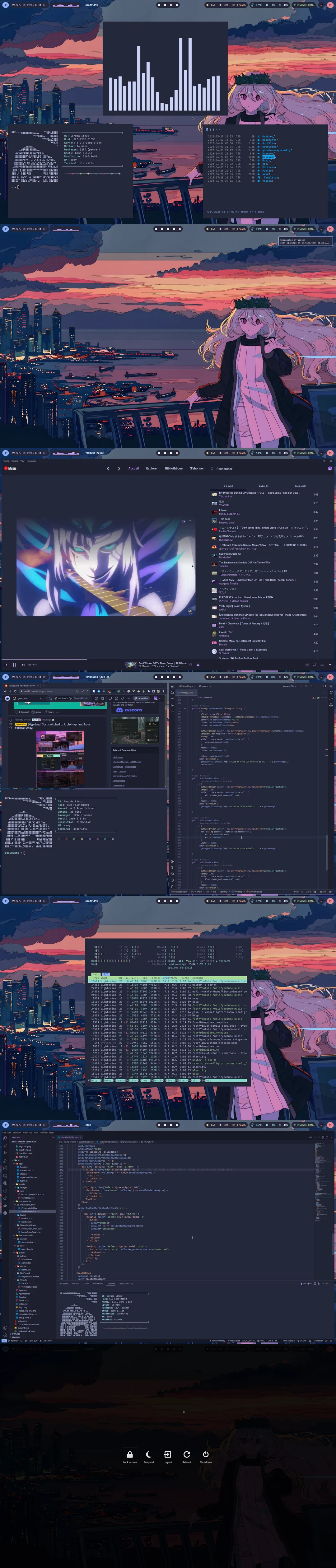 [sway] Second Rice using Catppuccin Macchiato ( Garuda Linux ) | Scrolller