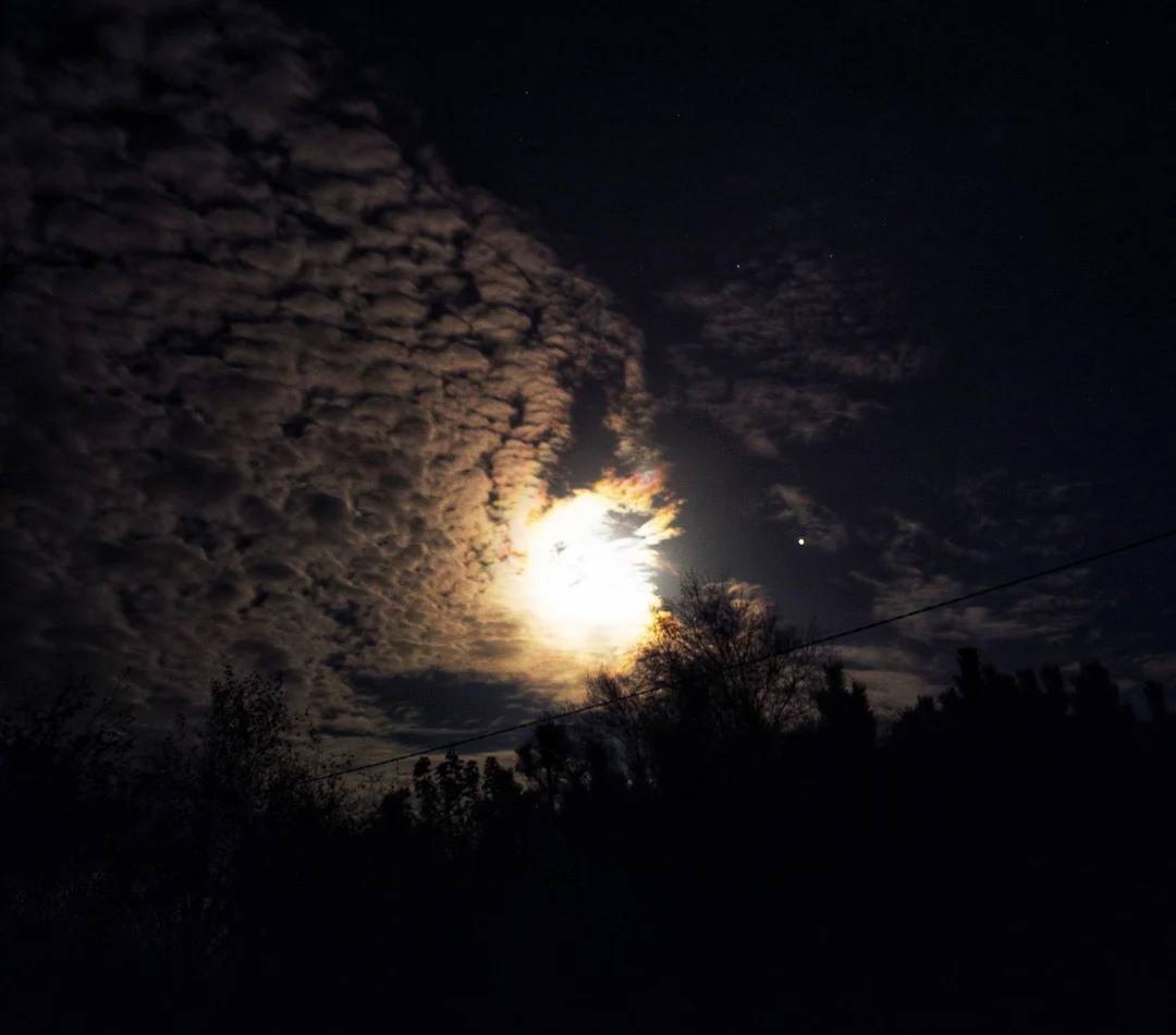 Full moon on a cloudy night. | Scrolller