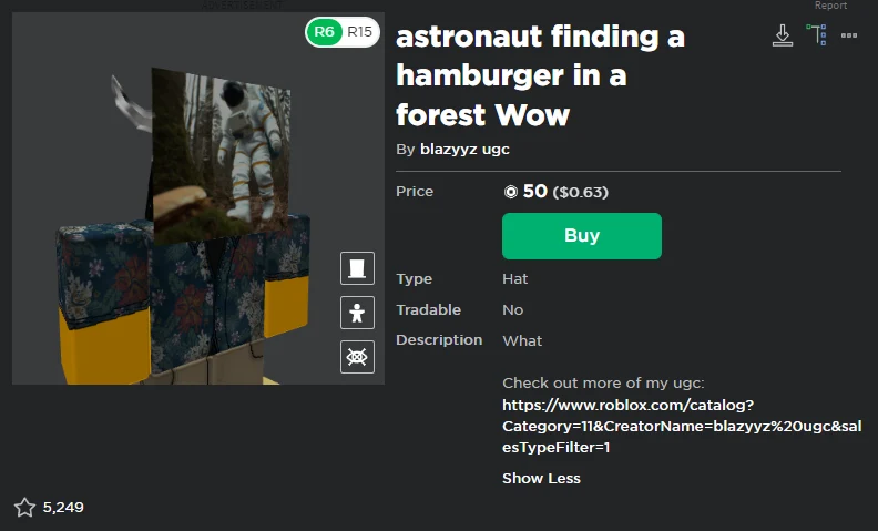 Roblox UGC is getting out of hand | Scrolller