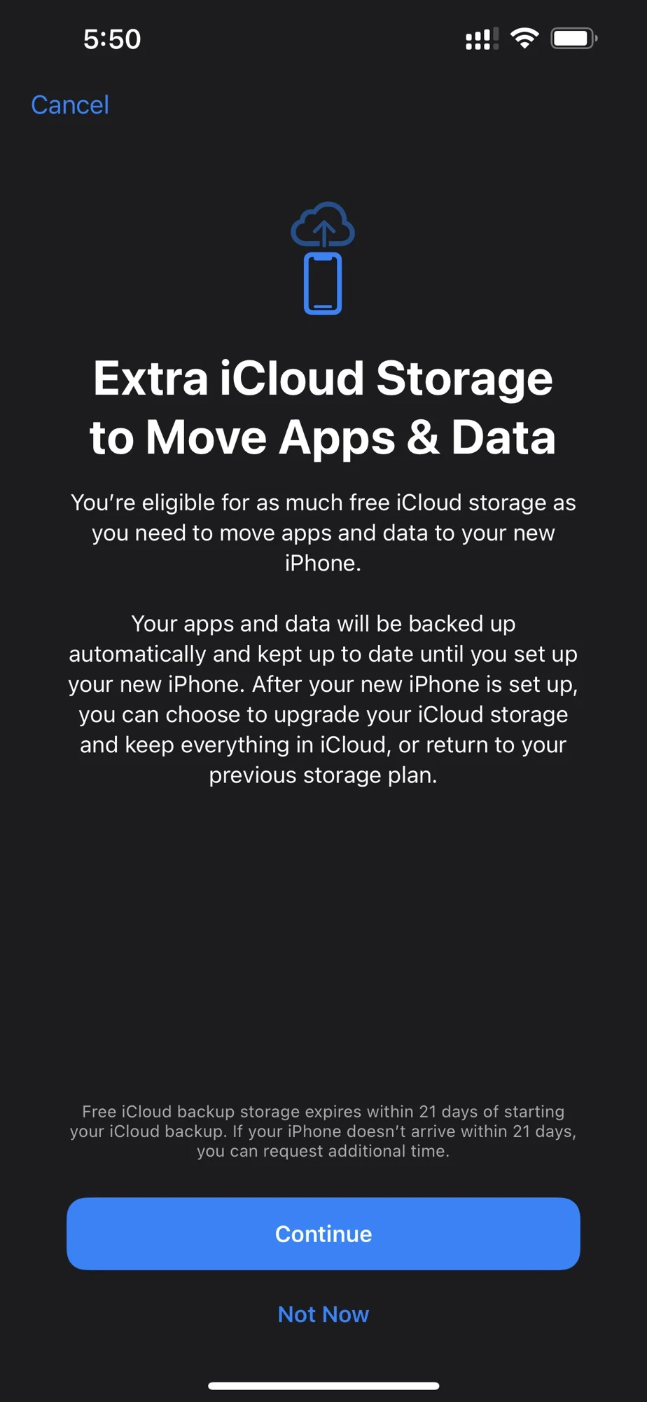 Apple offering temporary unlimited iCloud when upgrading iPhones to transfer data | Scrolller