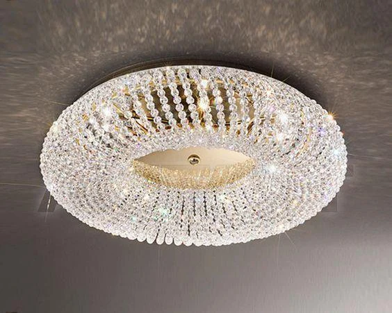 White Crystal Ceiling Light | Scrolller