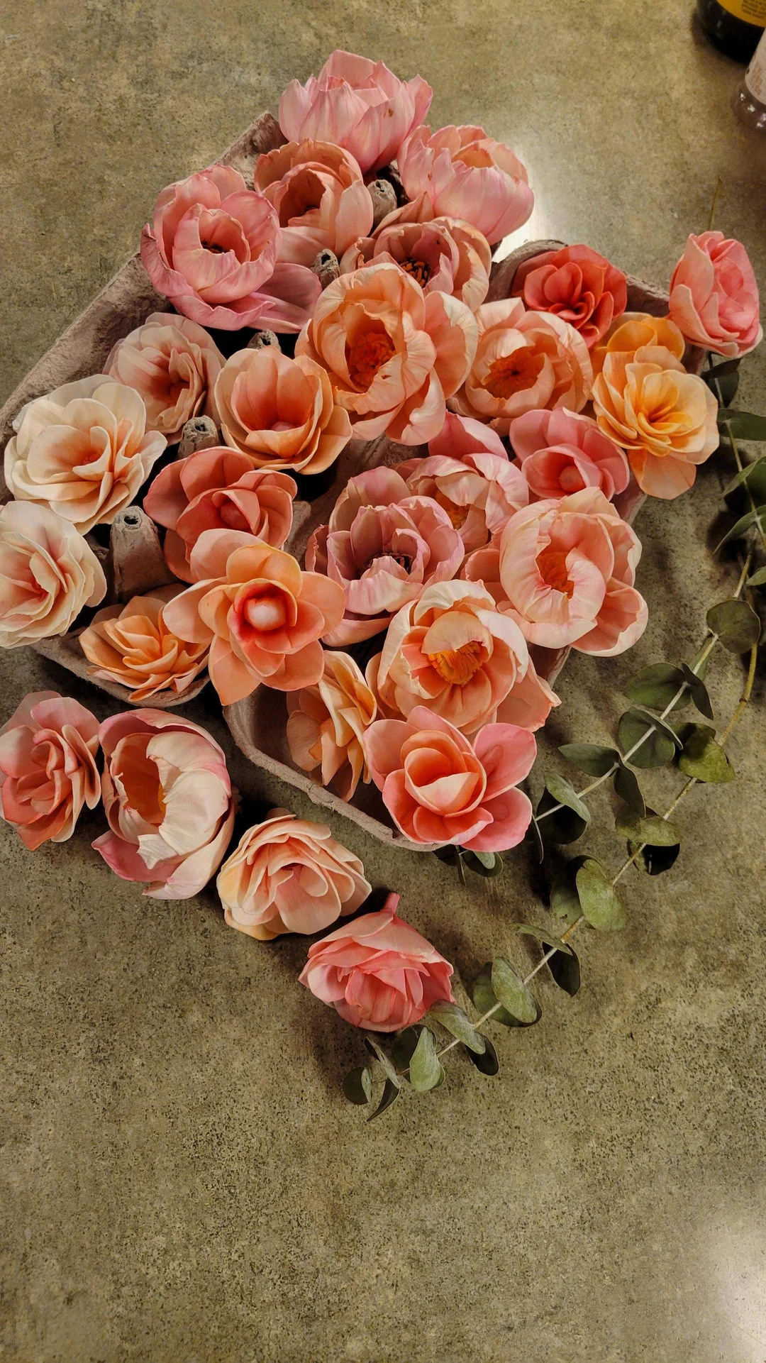 My first batch of hand painted sola wood flowers | Scrolller