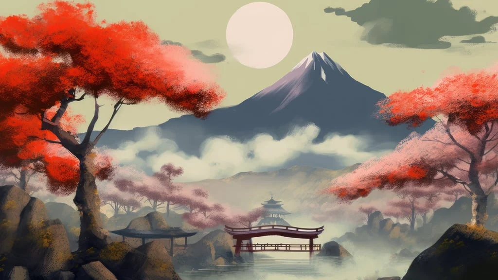 Red Japanese Painting (1920x1080) | Scrolller