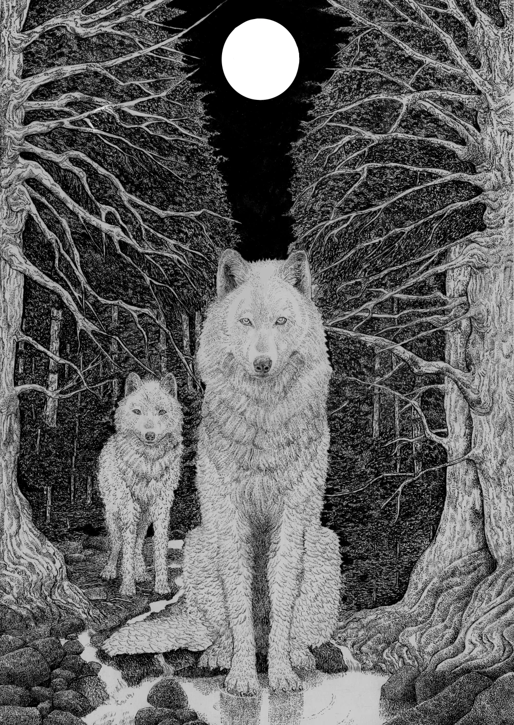 Moonchild, Symon_joestar (me), ink&pen, 2023 | Scrolller