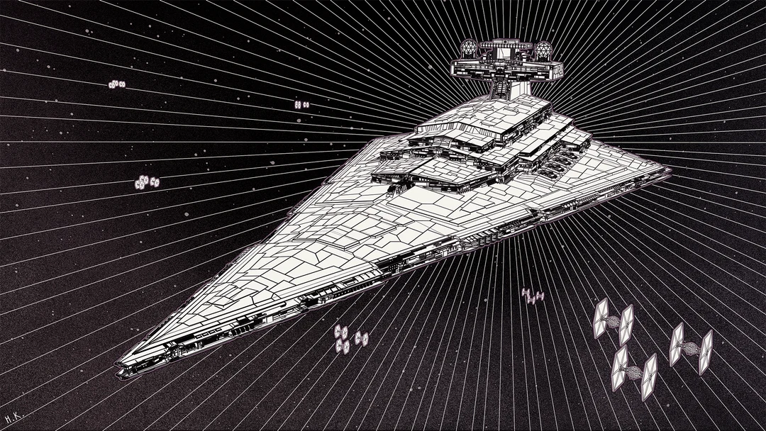 Imperial Star Destroyer, art by me | Scrolller