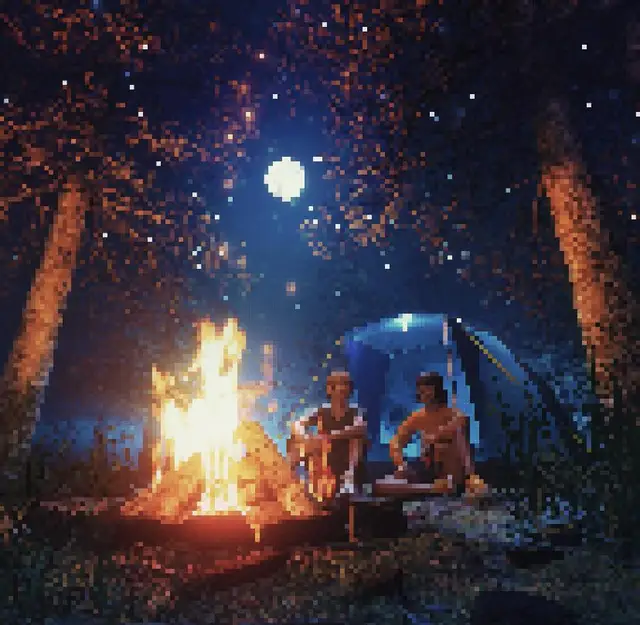 Campfire, me, blender, 2022 | Scrolller