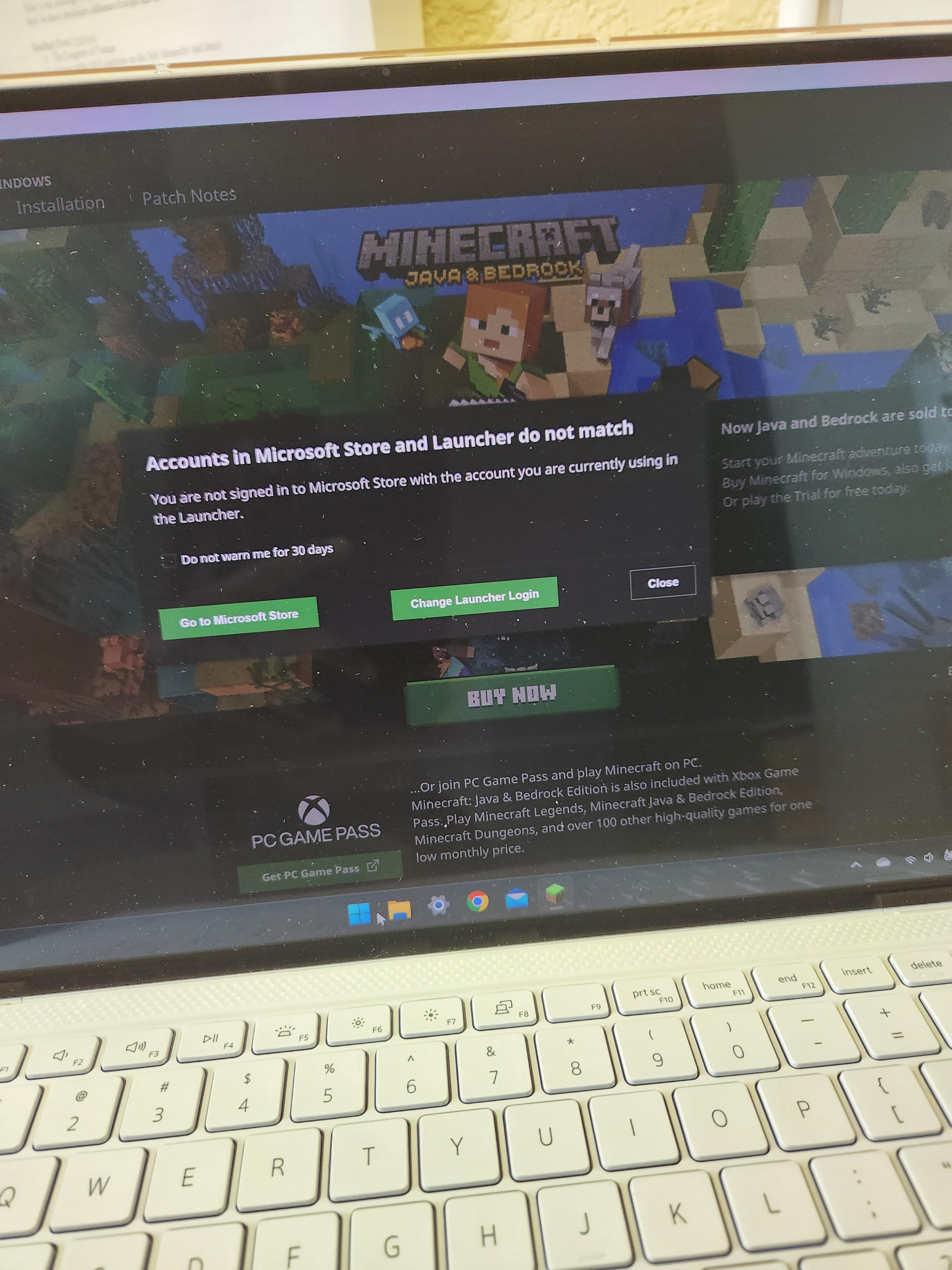 "Accounts in Microsoft Store and Launcher do not match" | Scrolller