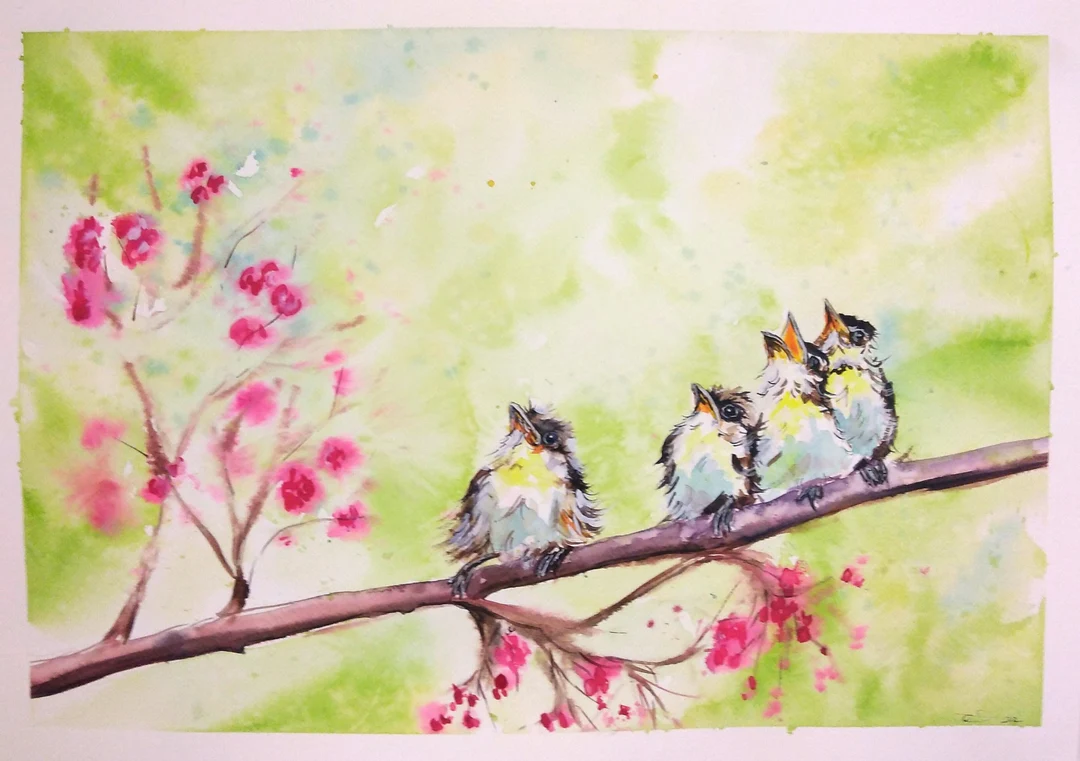 fleeing the nest, me, watercolour, 2022 | Scrolller