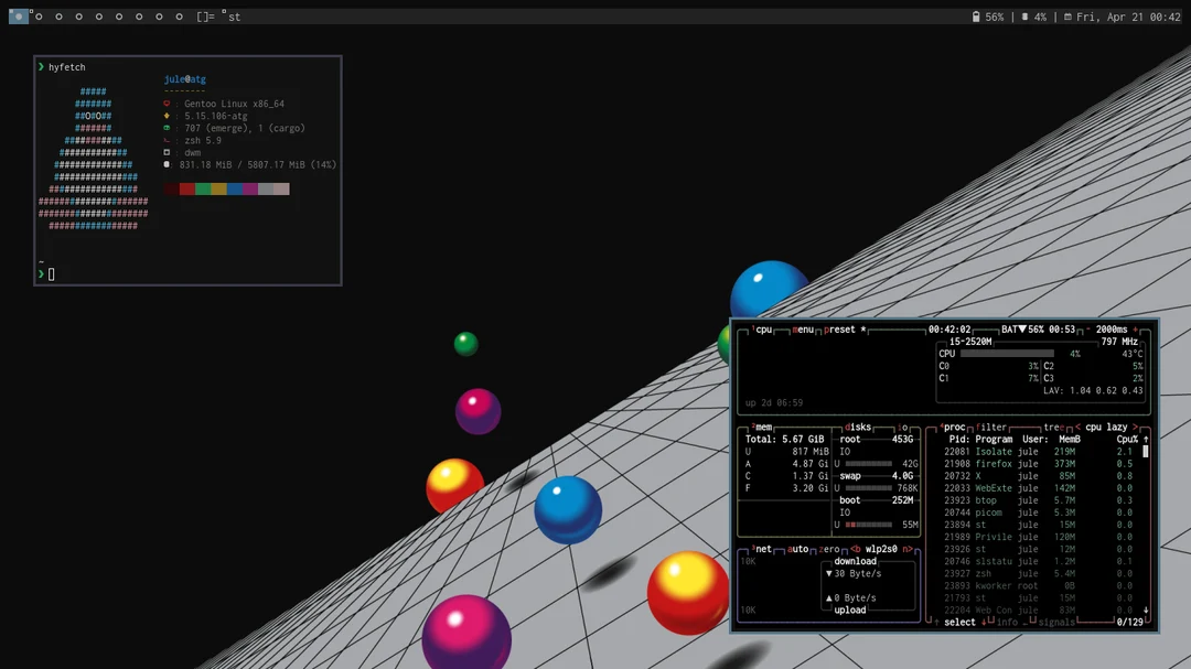 [dwm] First time installing Gentoo Linux | Scrolller