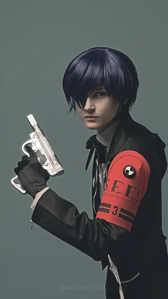 Backstage from Persona 3 Reload photoshoot . Protagonist cosplay by me | Scrolller