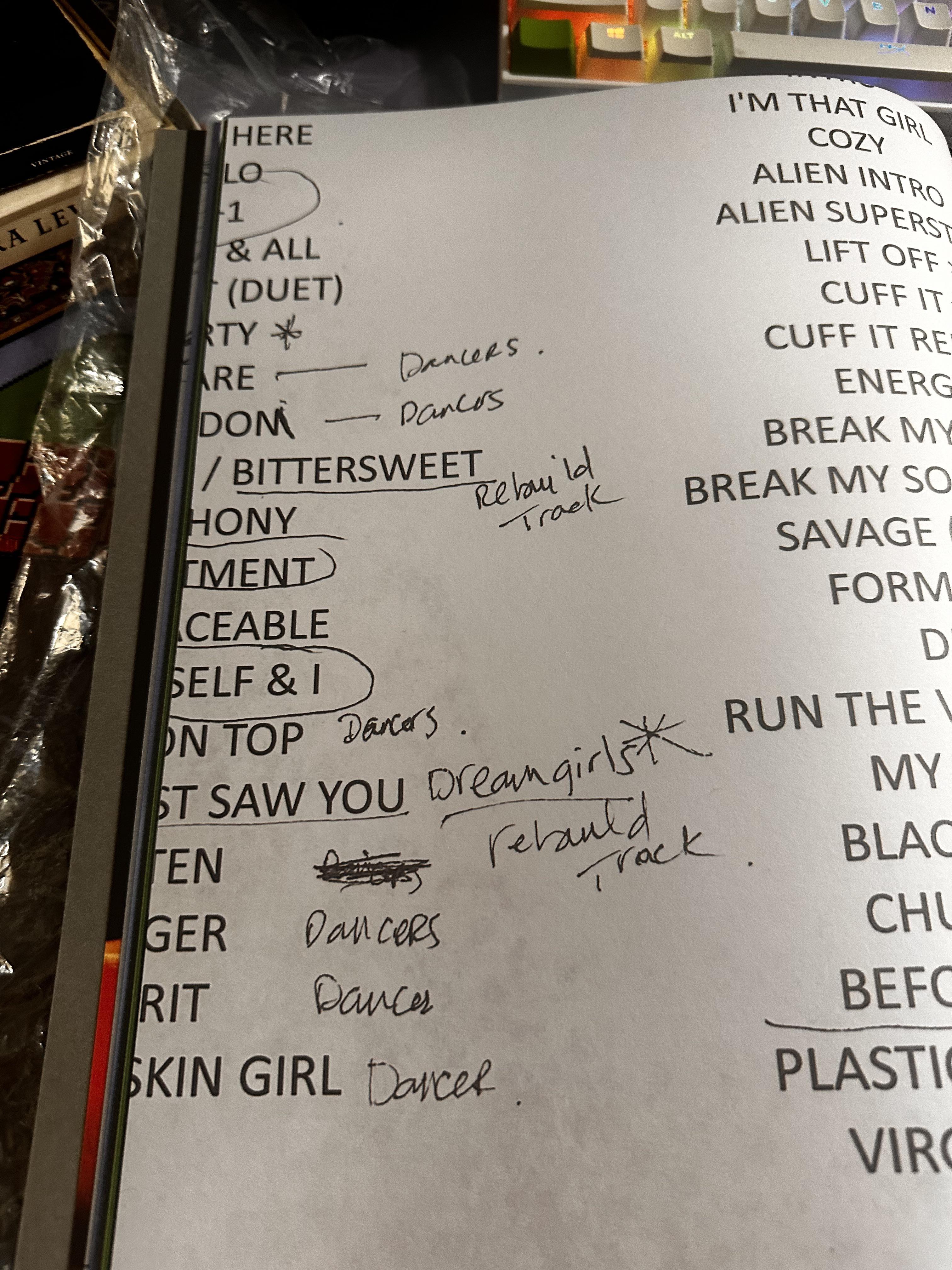 Tour book setlist? | Scrolller