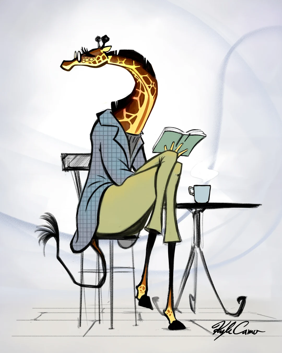 Cafe Giraffe, Me, Digital, 2022 | Scrolller