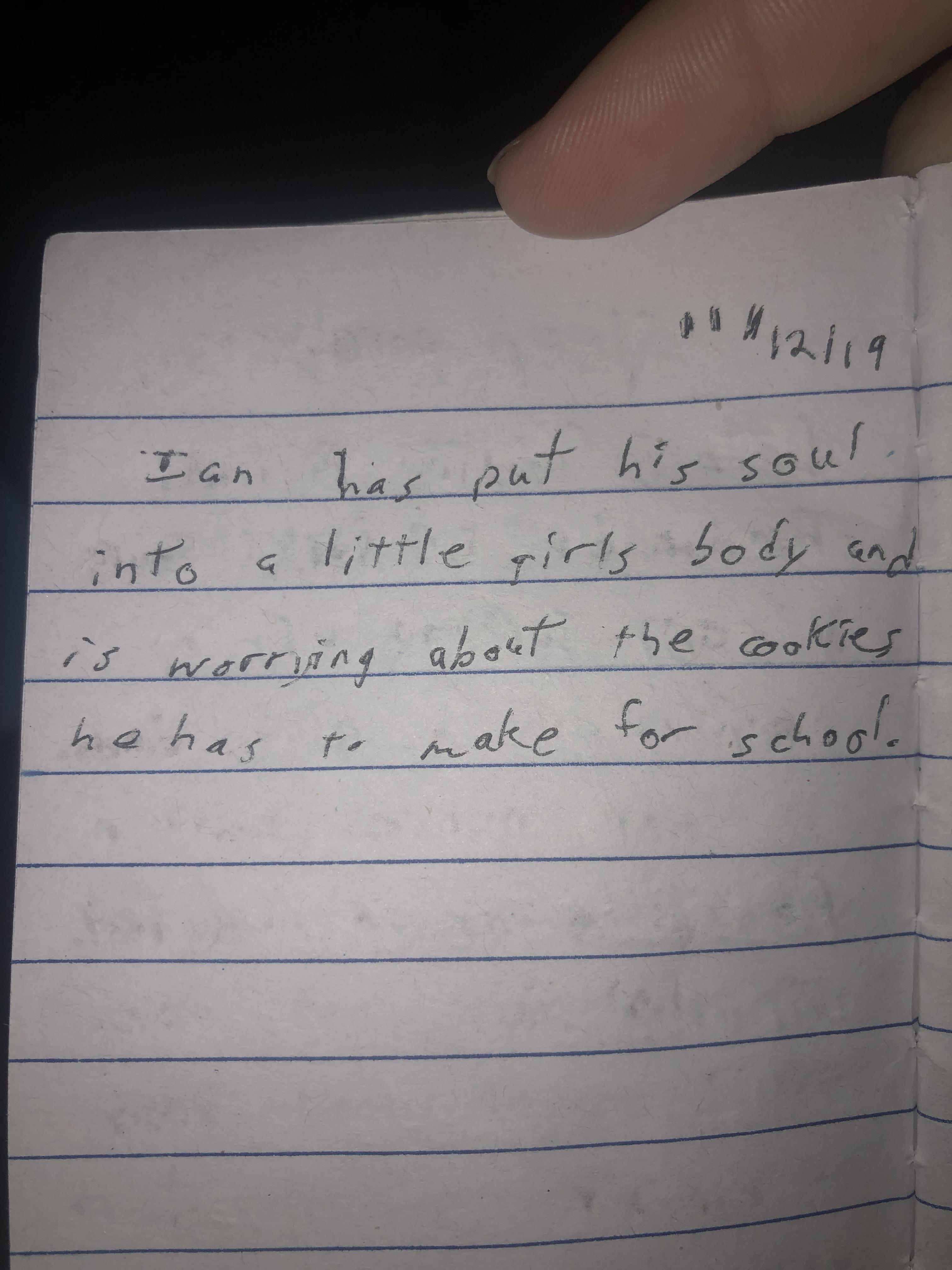 Dream journal entry without explanation | Scrolller