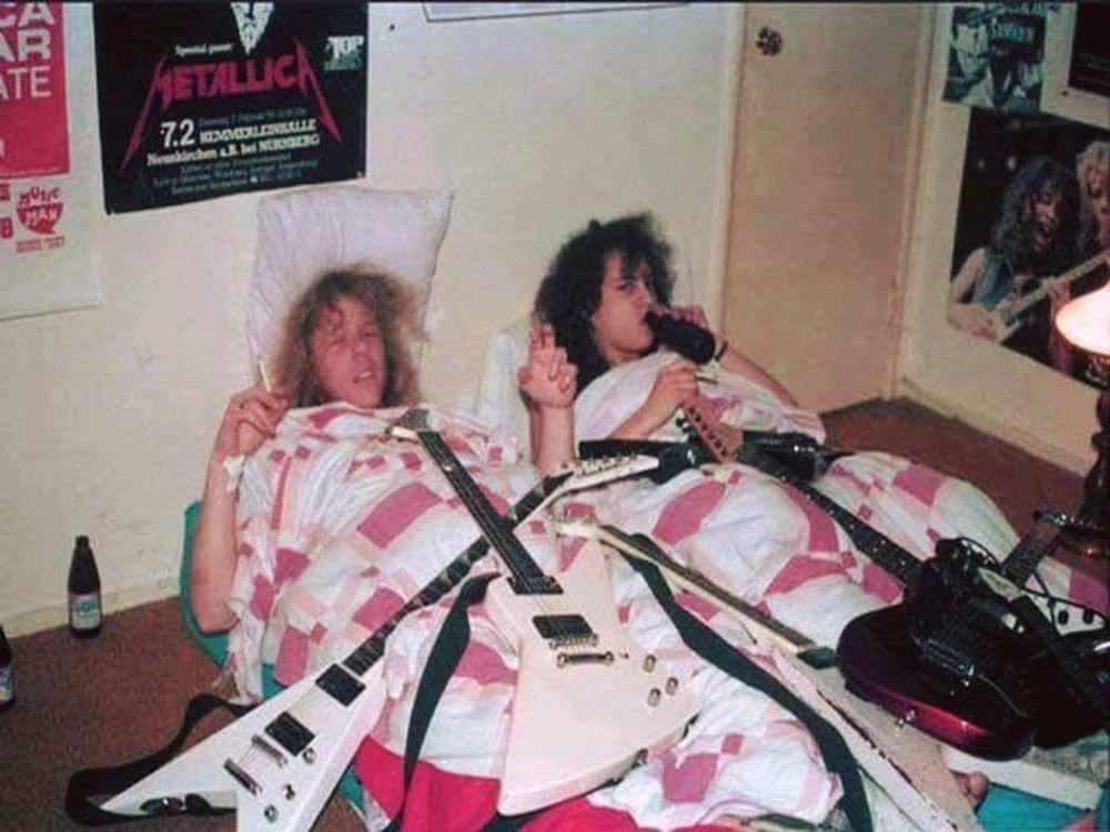 James Hetfield and Kirk Hammett, 1983 | Scrolller